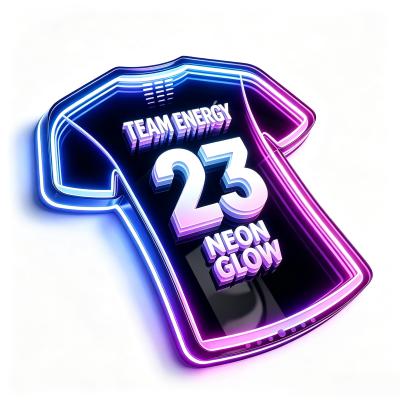 China Jersey Shape Infinity Mirror Neon Sign 3D Wall Hanging For Bar Gym Man Cave Sports Shop for sale