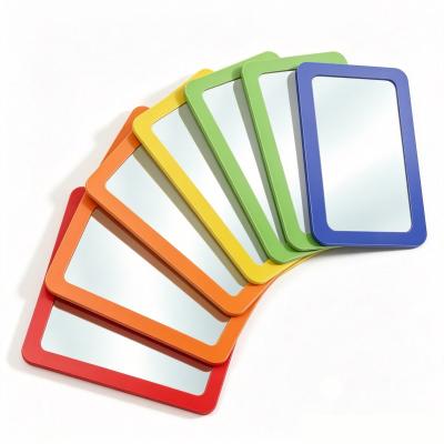 China Wholesale Colorful Rounded Rectangle Self Adhesive PETG Decor Mirror Removable Wall Mirror Stickers For Kids Room Apartment Rental House Kindergarten Wall Decoration for sale