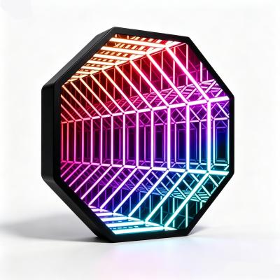 China Wall Decor LED Infinity Mirror Octagon Infinity Mirror For Bar KTV Gaming Room Cafe for sale
