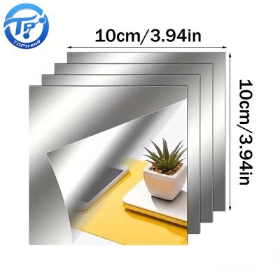 China Square Self Adhesive Acrylic Mirror Tiles Frameless Modern Lightweight Wall Art for sale