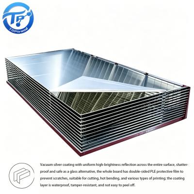 China Multi Color PMMA Acrylic Mirror Sheet Custom Reflective Plastic Mirror for sale