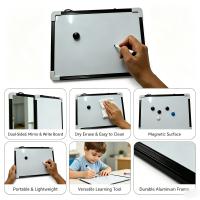 China Wholesale Double Sided Multi Functional Plastic Sheet One Side Mirror Another Side Drawing Board for sale