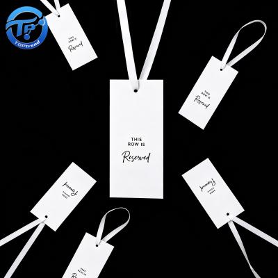 China Wedding Seat Custom Acrylic Tags With Ribbon 0.9mm Thickness Practical Functionality for sale