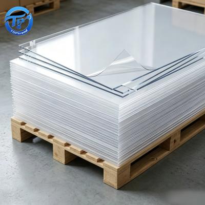 China Rigid Clear PS Polystyrene Transparent Plastic Sheet With Protective Film Custom Cut Board for Display Cover & Signage for sale