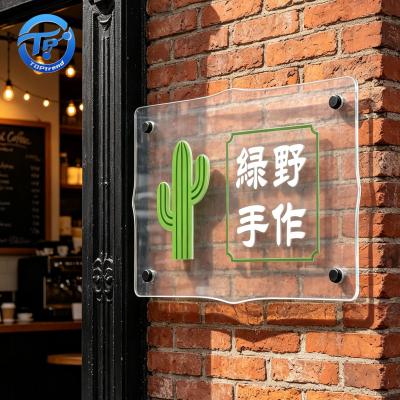 China Wall Mount Acrylic Plastic Sheets Acrylic Business Sign For Studio And Office for sale