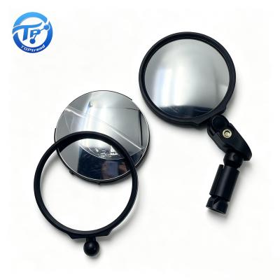 China 360 Degree Swivel 7.5cm Convex Bike Rearview Mirror Safety Handlebar Mount Mirror For Bicycle & E‑Bike for sale