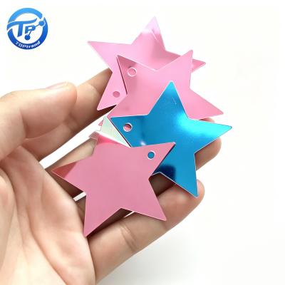 China Star Mirror PET Decorative Cutouts 70×70×1.88mm Metallic PET Confetti For Birthday Festival Hanging Ornament for sale