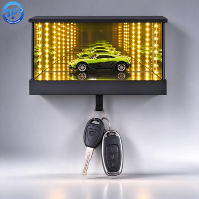 China LED Light Up Infinite Mirror Key Hanger, Wall Hanging Car Model Display Key Holder for sale