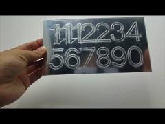 Acrylic Mirror Numbers Sheet