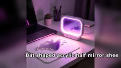 Bat shaped acrylic half mirror shee