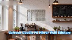 Cartoon Doodle PS Mirror Wall Stickers