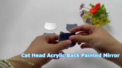 Cat Head Acrylic Back Painted Mirror