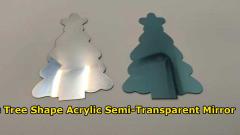 Christmas Tree Shape Acrylic Semi-Transparent Mirror