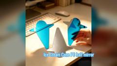 Ice Cream Cone PC half mirror sheet