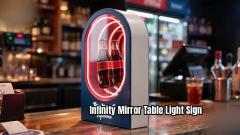 Custom Logo Infinity Mirror Table Light Sign