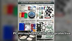 PC mirror sheet with blue protective film