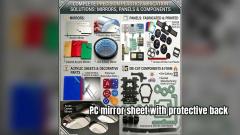 PC mirror sheet with protective back paper