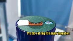 Pre die-cut ring fish paper insulation gasket, easy peel for electronic assembly