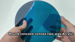 Round concave convex two way Acrylic half mirror