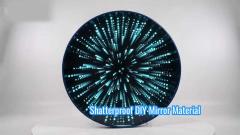 Modern 3D Starry Infinity Mirror: Round LED Tunnel Light for Wall Decor