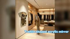 T-shirt shaped acrylic mirror