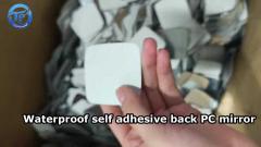 Waterproof self adhesive back PC mirror mirror