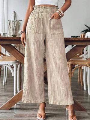China 2026 European and American Cross-Border Women's Solid-Color Casual Straight-Leg Pants for sale