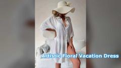 2026 Vacation Dress Floral Sun Protection