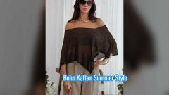 Plus Size Kaftan Boho Dress Butterfly Embroidery