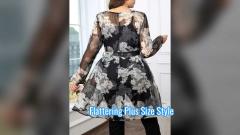 Plus Size Printed Blouse Flattering Style