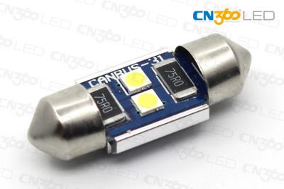 China Vehicle 2-LED Roof Reading Light 31mm Festoon Led White 3030 SMD for sale