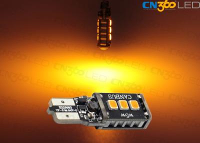 China 350Lumens Amber  SMD T10 Led Bulb Lamp Canbus Error Free 12Volt - 24V for sale