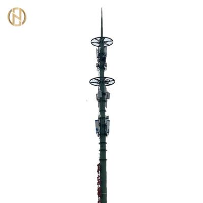 China 30m Hot Dip Galvanized Telecommunication Poles ASTM A572 GR65 Steel for sale