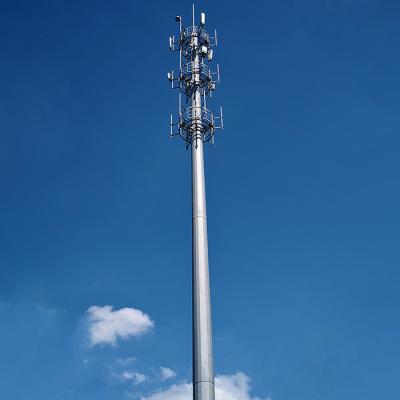 China 15m-60m Height Telecom Poles With 25m/s Wind Pressure Calculation for sale