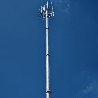 China 100FT 120FT Telecom Poles Hot Dip Galvanized Surface Treatment And Futao Telecommunication Post Deflection Calculation for sale