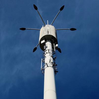 China Customized Hot Dip Galvanized Telecom Monopoles With Platform Or Antennas for sale