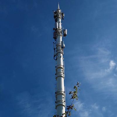 China Customized Hot Dip Galvanized Telecommunication Post With Ladders And Platform for sale