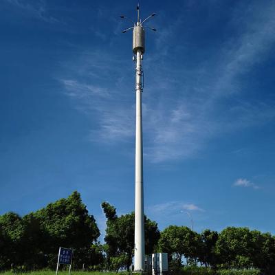 Cina Antenne in acciaio di 40 m rivestite in polvere monopoli con piattaforma in vendita