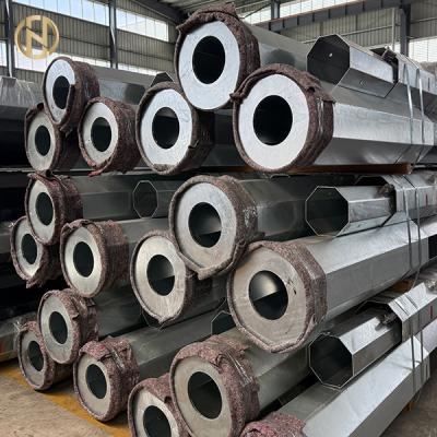 China High-quality Export Octagonal Hot-dip Galvanized Transmission Line Steel Poles for sale