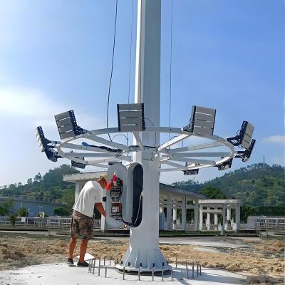 China High Mast Pole with Polygonal Conical and Round Shapes Providing Flexible Design Options for Stadium Lighting Projects for sale