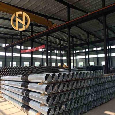 China 30FT, 35FT, 40FT Hot Dip Galvanized Steel Power Poles - Durable, Factory Direct Supply for Utility & Outdoor Use for sale