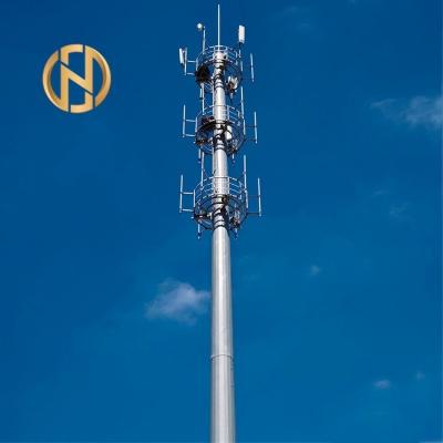 China FUTAO Hot Sale 30m Galvanized Steel Pole Monopole; Heavy Duty Telecommunication Tower Antenna Mast for 5G Base Station for sale