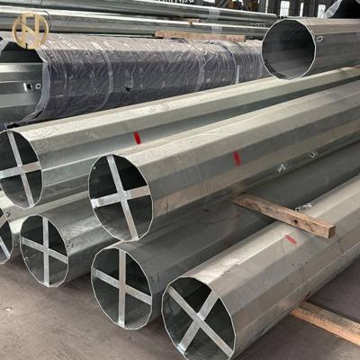 China Factory Price 6m to 20m Electrical Steel Power Pole | High Tension Electric Wire Pole | ASTM Standard Galvanized Transmission Pole for sale