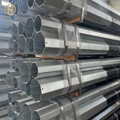 China Customized Galvanized Steel Tubular Pole Polygonal Electric Transmission Line Pole for Power Distribution for sale