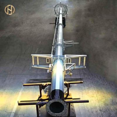 China 30-60m Hot Dip Galvanized Slip-joint Telecom Monopole Tower with Ladder, Platform and Lightning Rod for 5G Base Station for sale