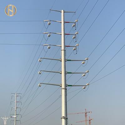 Cina La immersione calda pratica d'acciaio elettrica di palo del dodecagono ha galvanizzato 32m 110FT in vendita