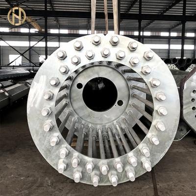 Cina Linea di trasmissione su misura di palo di potere del metallo 132KV superficie di Palo HDG in vendita