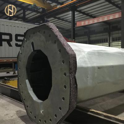 Cina impianto elettrico Palo di 138KV HDG 35M con la piastra di base ed il grado di bullone d'ancoraggio M48 60-90 in vendita