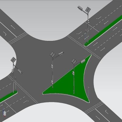 China Cross Road Installation Traffic Signal Post 3M 3.3M Straight Type for sale