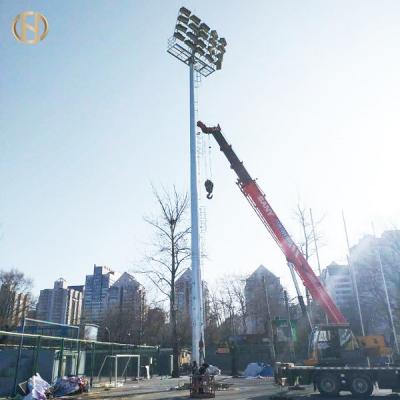 China Alto palo poste de Octadecagon con el sistema de iluminación de la inundación del LED los 20M los 30M los 35M los 40M en venta